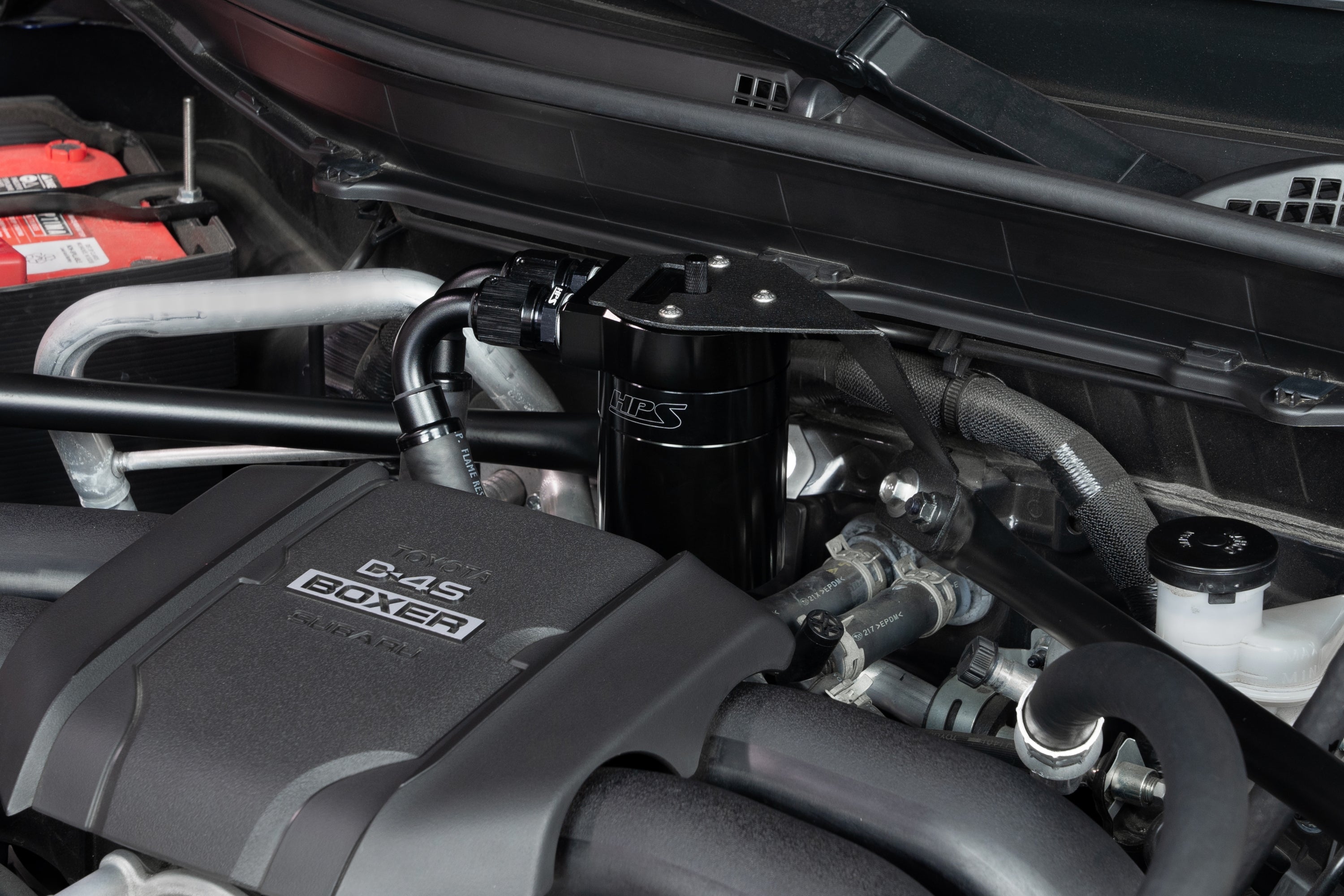 HPS Black Aluminum Oil Catch Can Kit 2nd Gen Subaru BRZ 2.4L FA24D 860 ...