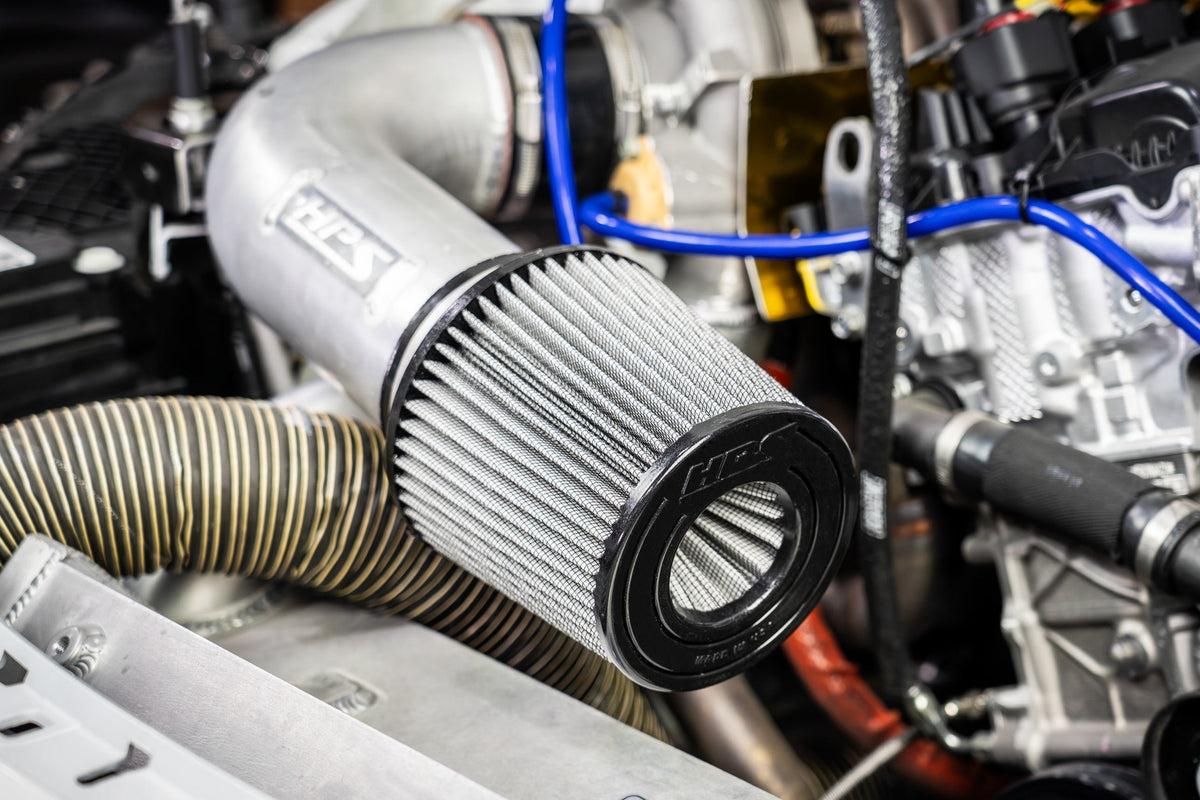 HPS Performance Open Top Dual Cone Air Filter 3" shortram cold air ...