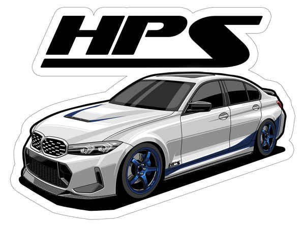 HPS Performance BMW m340i Bimmer Vinyl Black Window Stickers Decal Bottle