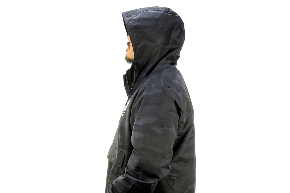 HPS Performance Black Camo Anorak Jacket Smock Wind Breaker Rain