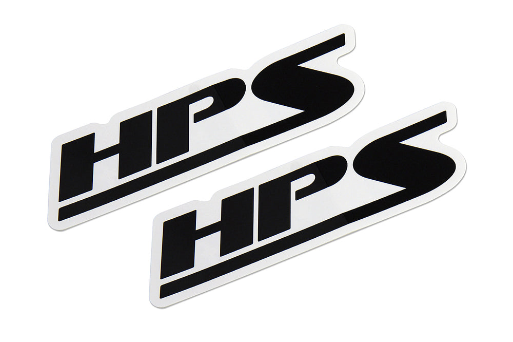 HPS Performance Racing Vinyl White Black Window Stickers Decal 2pcs