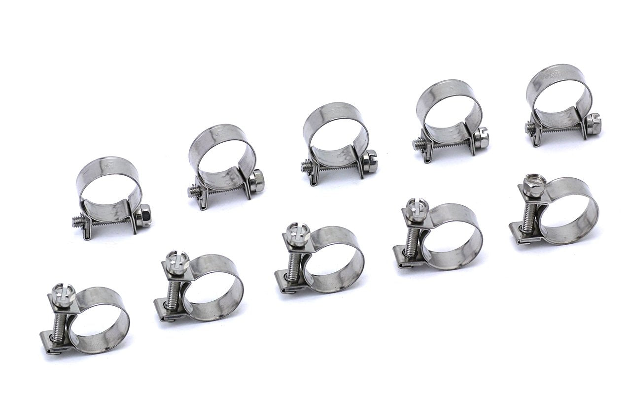 HPS SAE #16 Stainless Steel 3/8" Fuel Injection hose clamps 14mm-16mm ...